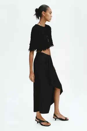 H&m Midi Skirt - Black