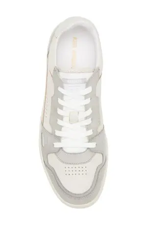 Axel Arigato Dice Lo Cracked Leather Sneakers - Beige/light Grey