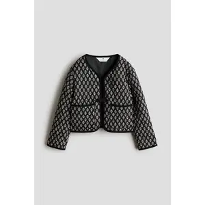 H&m Quilted Cotton Jacket With Tie Detail