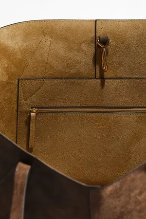 H&m Suede Shopper Bag - Brown