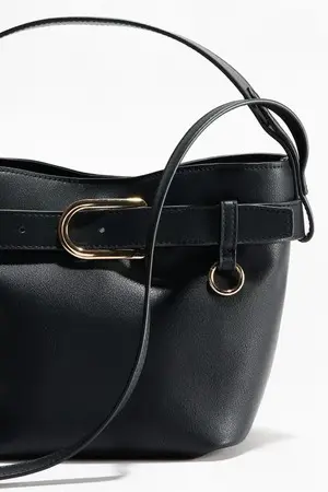 H&m Crossbody Bucket Bag With Belt Detail