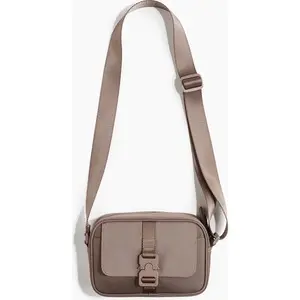 H&m Crossbody Bag With Adjustable Strap And Buckled Flap - Beige