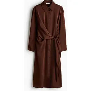 H&m Tie-detailed Shirt Dress