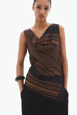 H&m Tie-detail Cowl-neck Sleeveless Top