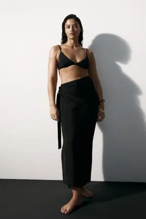 H&m Triangle Bikini Top With Embellished Trim