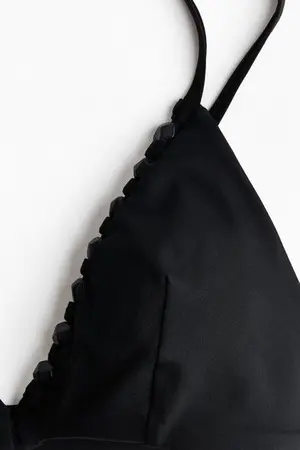 H&m Triangle Bikini Top With Embellished Trim