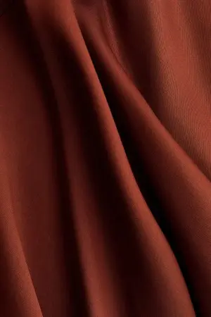H&m Asymmetric Viscose Midi Skirt - Rust Brown