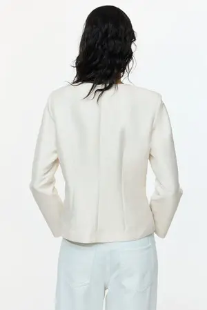 H&M Square-neck Blazer With Button Detail