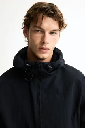 H&M Water-repellent Nylon Hooded Windbreaker