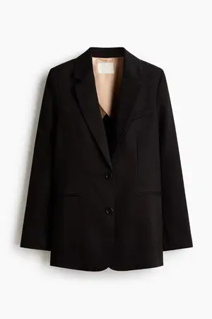 H&m Single-breasted Blazer In Twill - Black