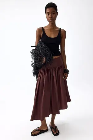 H&m Asymmetric Midi Skirt