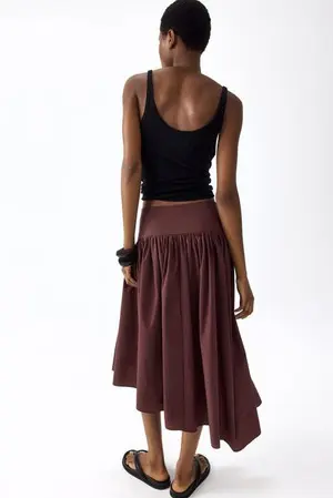 H&m Asymmetric Midi Skirt