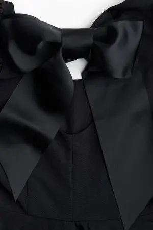 H&m Balloon-sleeved Dress With Bow Detail