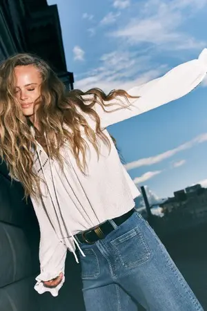 H&M Textured Jersey Blouse