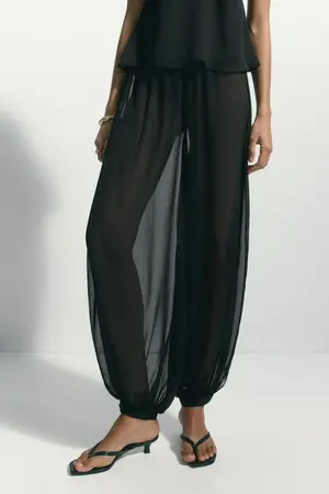 H&m Balloon-leg Pull-on Trousers - Black