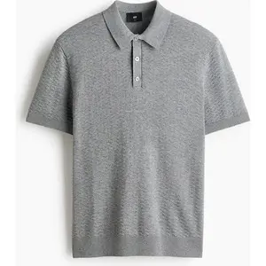 H&m Slim Fit Polo Shirt - Gray