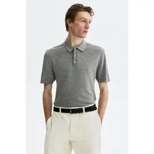 H&m Slim Fit Polo Shirt - Gray