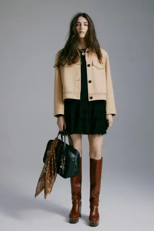 H&m Short Interlock Jersey Jacket With Whipstitch Details