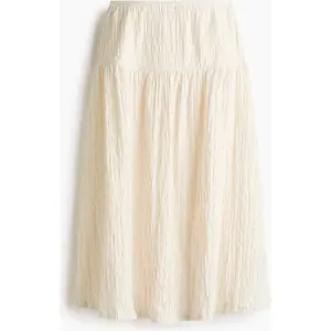 H&m Textured Jersey A-line Midi Skirt