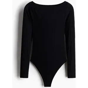 H&m Seamless Lace Long Sleeve Bodysuit