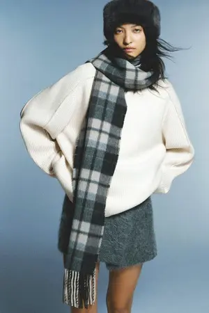 H&m Rib-knit Turtleneck Jumper With Back Slit - Light Beige