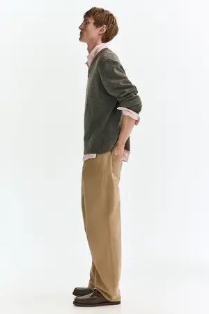 H&M Relaxed Fit Cotton Twill Trousers