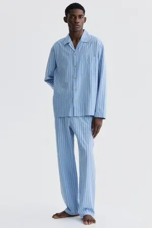 H&m Poplin Pyjama Shirt And Bottoms