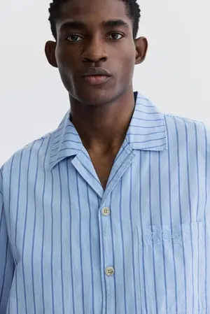 H&m Poplin Pyjama Shirt And Bottoms