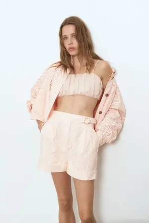 H&m Broderie Anglaise Cotton Jacket