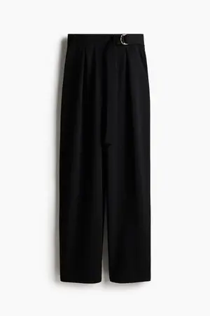 H&m Belted Tapered Trousers
