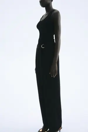 H&m Belted Tapered Trousers
