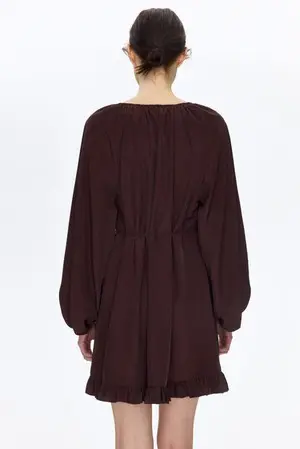 H&m Short Dress With Detachable Scarf