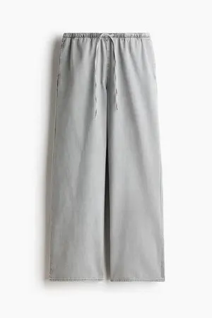 H&m Denim Drawstring Trousers - Gray