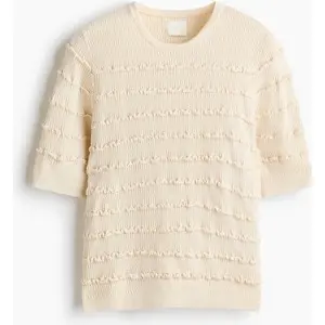 H&m Frill-trimmed Knitted Top