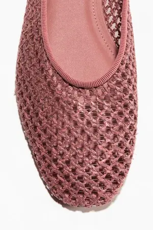 H&m Braided Ballet Flats - Dusty Red