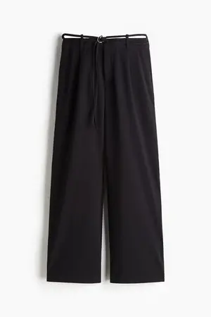 H&m Belted Tailored Trousers