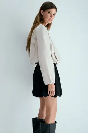 H&m Bubble Hem Skirt
