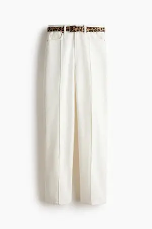 Women's Belt White Jeans