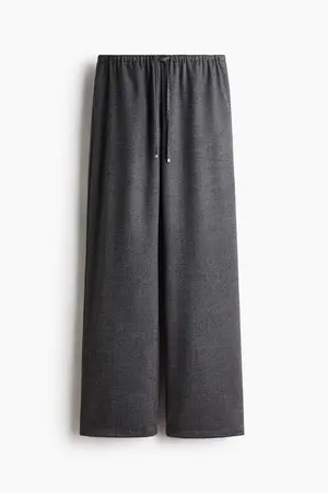 H&m Drawstring Trousers In Herringbone Weave