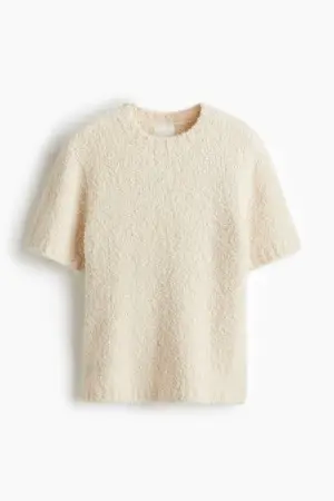 H&m Bouclé-knit T-shirt
