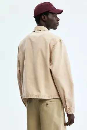 H&m Collared Cotton Jacket - Beige