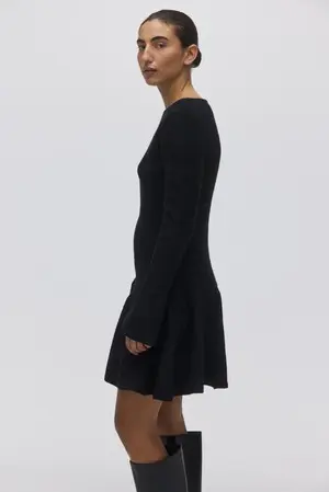 H&m Flounced Rib-knit Mini Dress