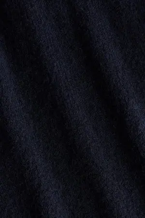 H&m Fine-knit Wool Blend Trousers - Navy Blue