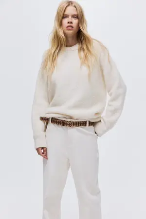 H&m Flared High Waist Denim Jeans - White