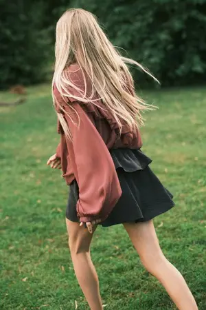 H&m Flared Mini Skirt With Elasticated Waist