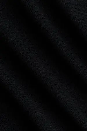 H&m Fine-knit Turtleneck Top With Shoulder Pleats - Black
