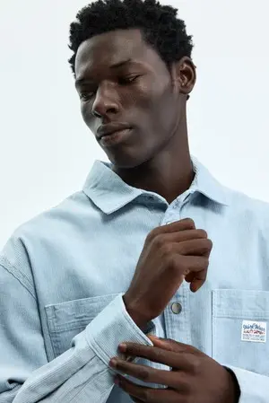 H&M Oversized Cotton Corduroy Shirt