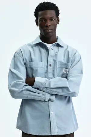 H&M Oversized Cotton Corduroy Shirt