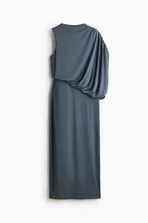 H&M Draped Asymmetric Maxi Dress