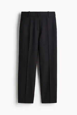 H&m Tapered Ankle-length Slacks - Black
